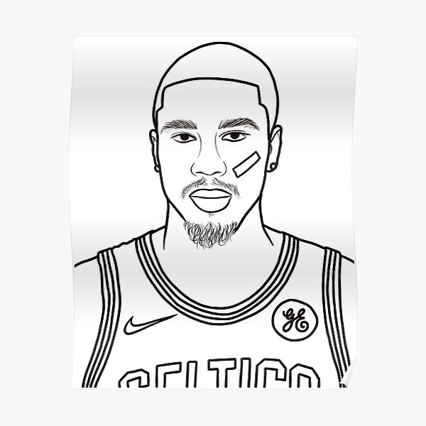 "Jayson Tatum Line Drawing" Poster for Sale by rehap1098 | Redbubble