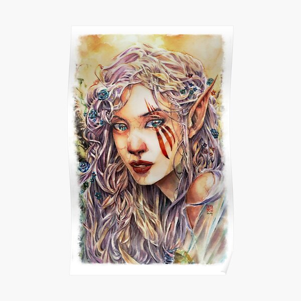 "Scars of Elvendyr - Original Watercolor Art by Tony Moy" Poster by ...