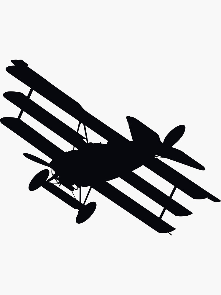 "Fokker Triplane silhouette" Sticker for Sale by StefanAlfonso | Redbubble