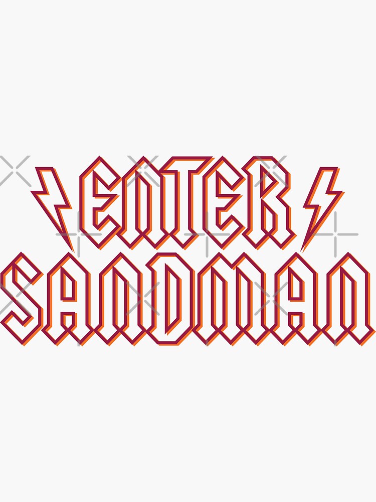 "Copy of Enter Sandman Rock Style (color)" Sticker for Sale by ...