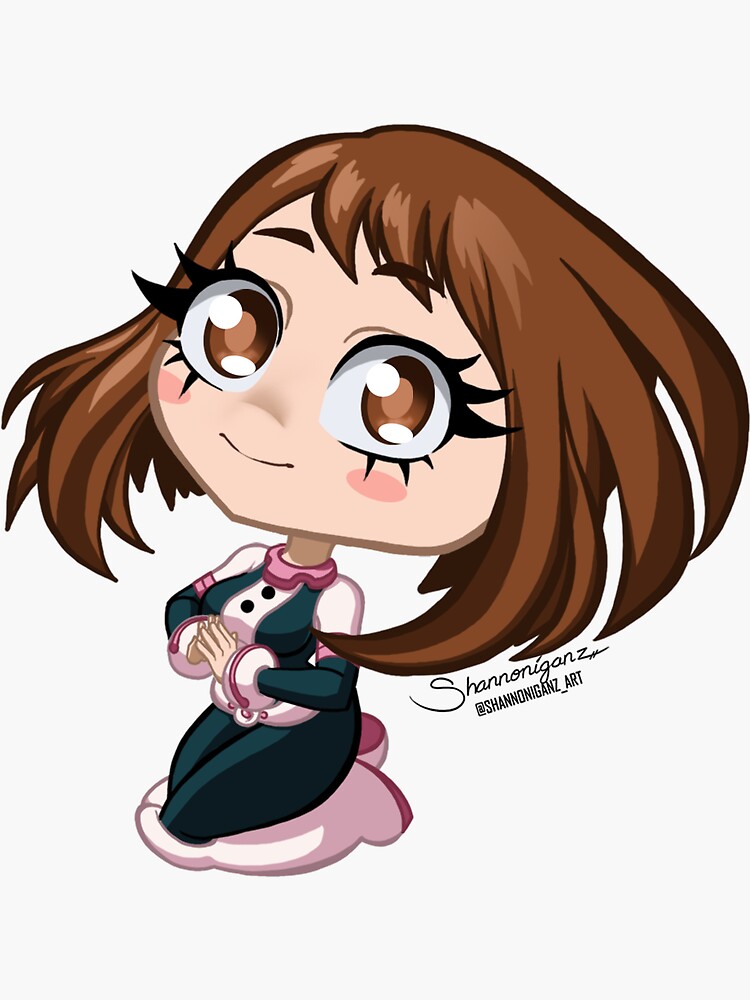 "Chibi Ochako Uraraka" Sticker for Sale by shannoniganz | Redbubble