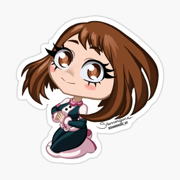 "Chibi Ochako Uraraka" Sticker for Sale by shannoniganz | Redbubble