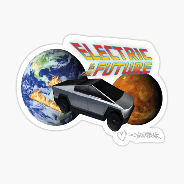 "Tesla Cybertruck" Sticker for Sale by daverainbow | Redbubble