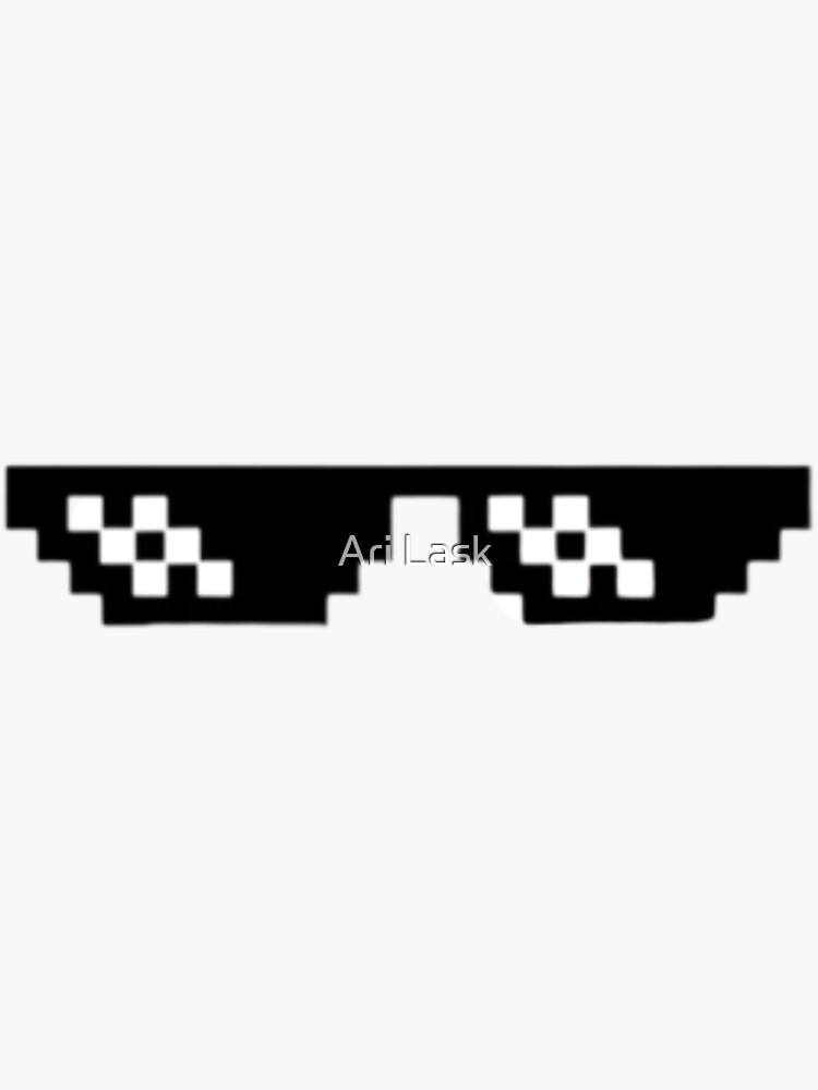 Thug Life Glasses Sticker By Arpitalasker Redbubble