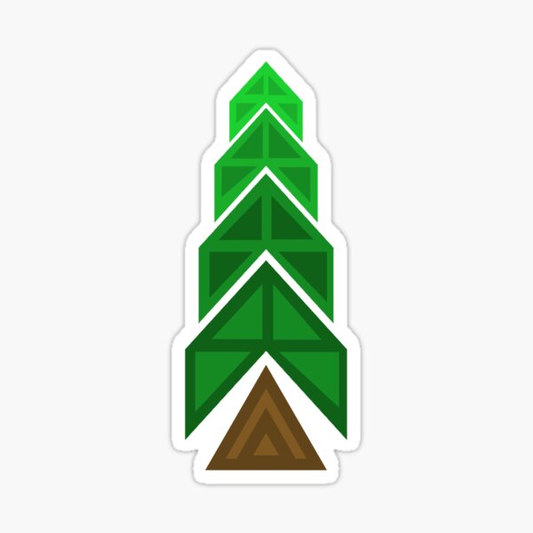 "Geometric Green Pine Tree Design" Sticker for Sale by NotoriousGalaxy ...