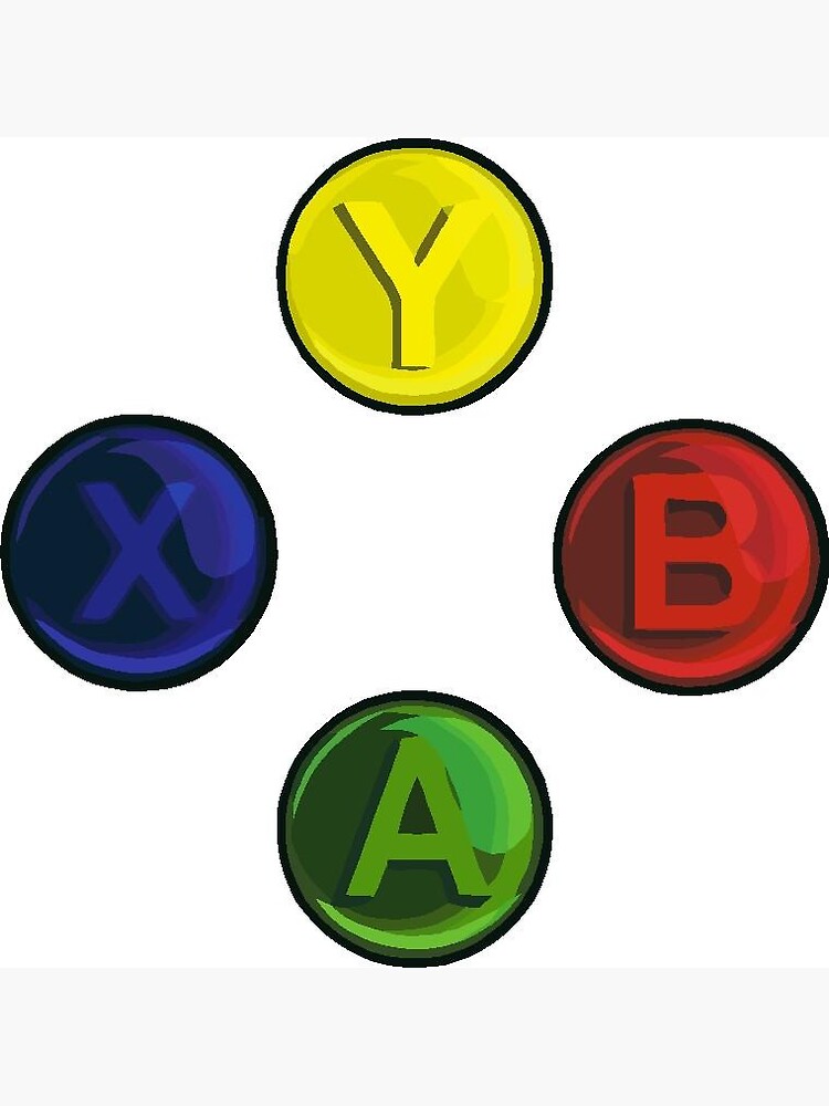 "Classic Xbox 360 ABXY" Sticker for Sale by TWelford7 | Redbubble
