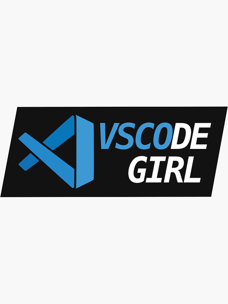 ""VSCODE GIRL" - Visual Studio Code" Sticker by MaeStickerStar | Redbubble