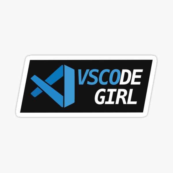 ""VSCODE GIRL" - Visual Studio Code" Sticker by MaeStickerStar | Redbubble