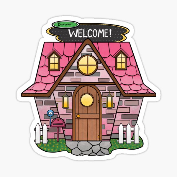 "Welcome home" Sticker for Sale by plkmichaela | Redbubble