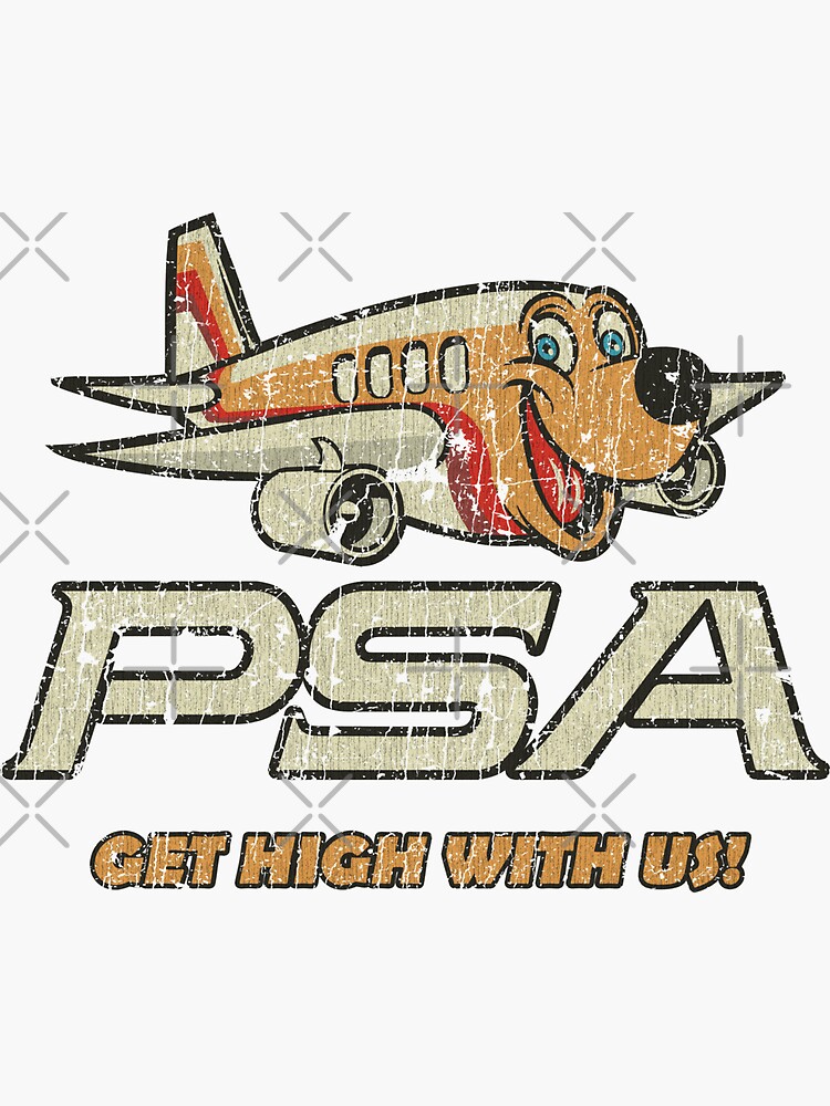 "Pacific Southwest Airlines (PSA)" Sticker for Sale by jacobcdietz ...
