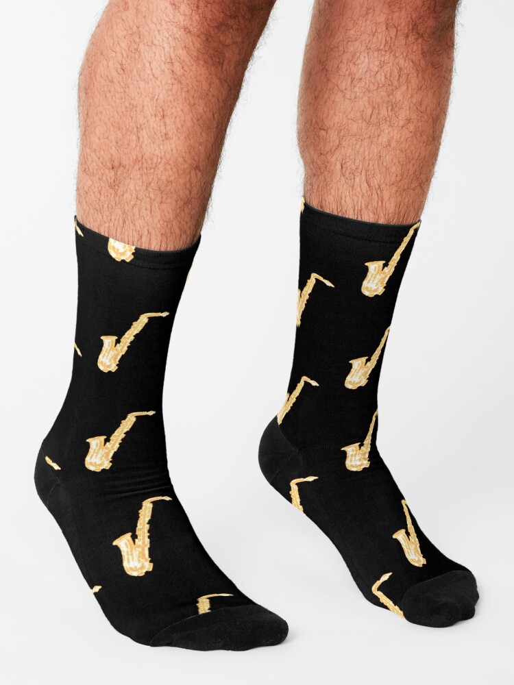 "Jazz Music - Sax - Saxophone T-Shirt" Socks for Sale by ...