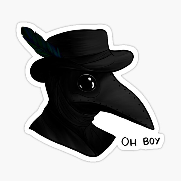 "Oh Boy Plague Mask" Sticker for Sale by MarkSepticArt | Redbubble