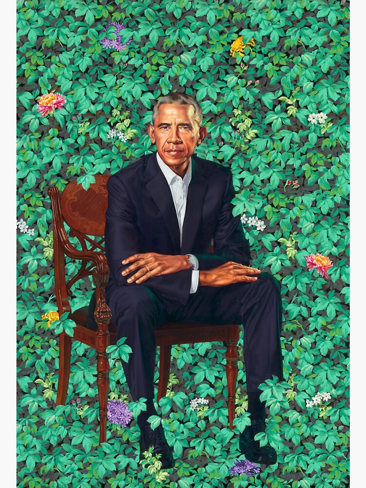 "Famous Obama Flower Portrait Sticker " Sticker for Sale by Surlepearl ...