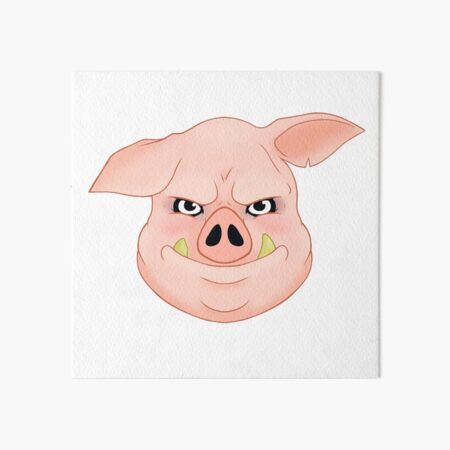 "Brave pig" Art Board Print by smilingdwarf | Redbubble