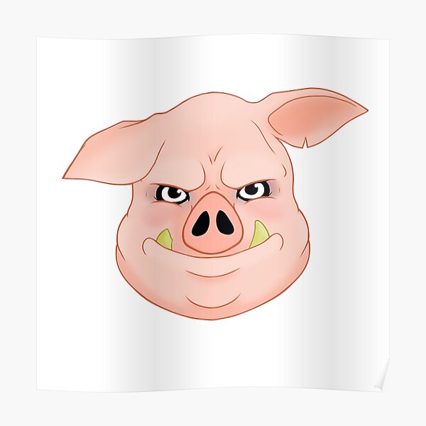 "Brave pig" Poster for Sale by smilingdwarf | Redbubble