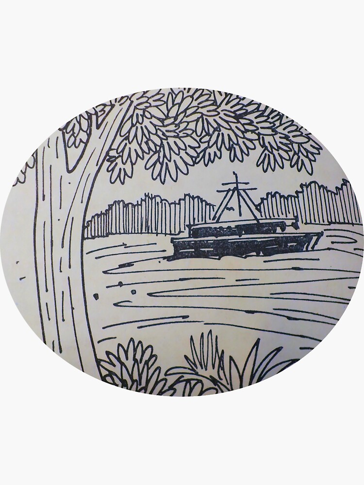 "Vintage Marine Vessel Art stickers : An Oval Naval Quest design ...