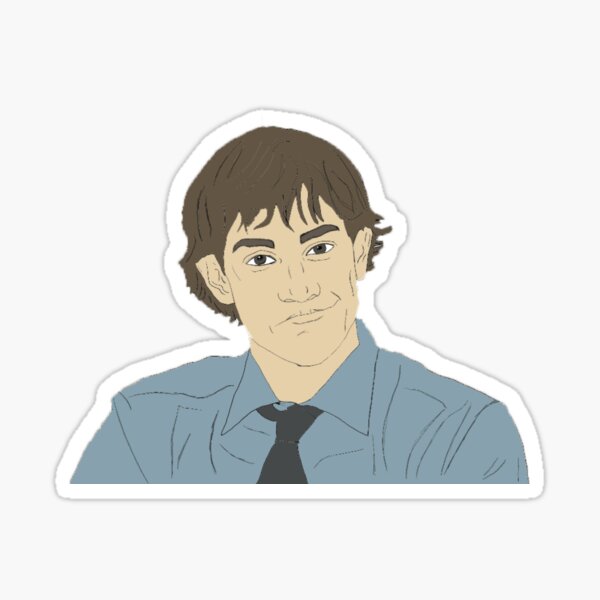 "Jim halpert classic face" Sticker for Sale by eviethegreat | Redbubble