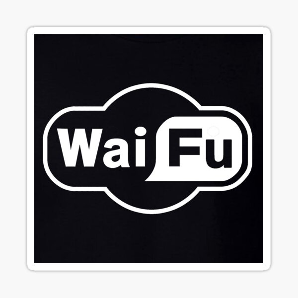 "Waifu Logo" Sticker by JoshGuerra | Redbubble