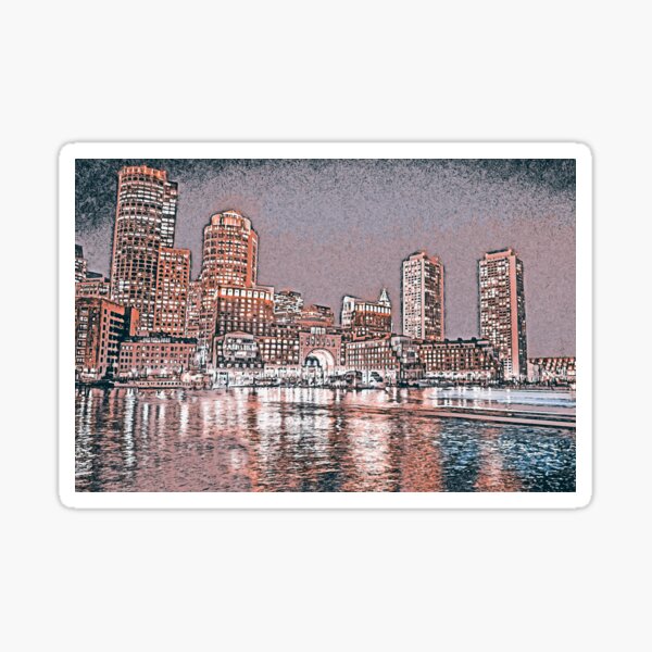 "Boston, Panorama" Sticker for Sale by ErianAndre | Redbubble