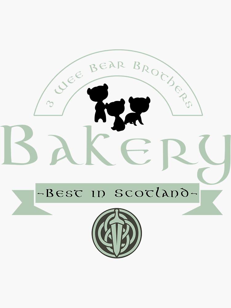"3 Wee Bear Brothers Bakery" Sticker for Sale by 3parkys | Redbubble