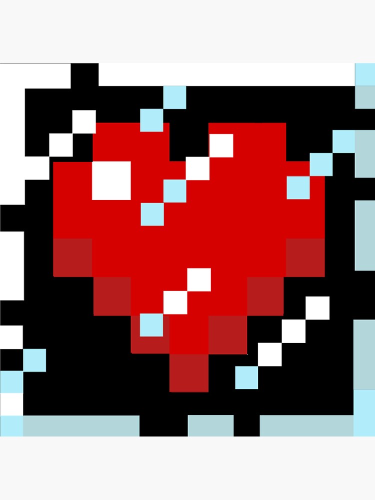 "Minecraft heart" Sticker for Sale by NikoTheHero | Redbubble