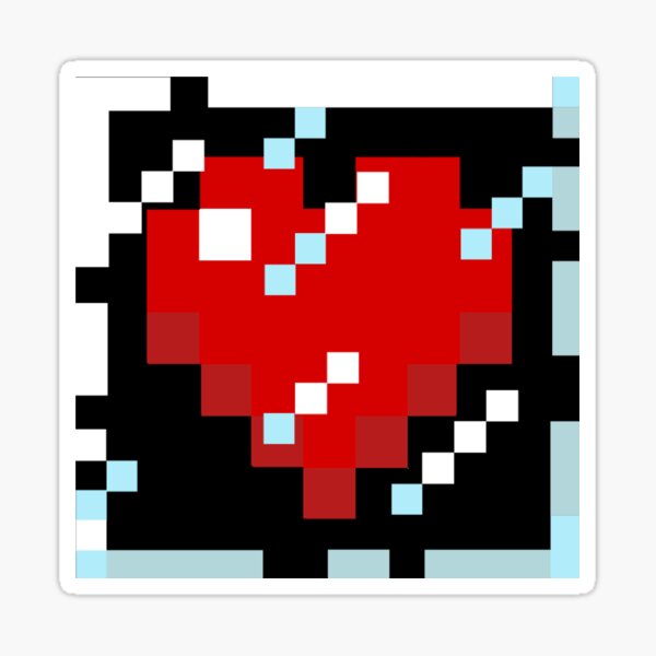 "Minecraft heart" Sticker for Sale by NikoTheHero | Redbubble