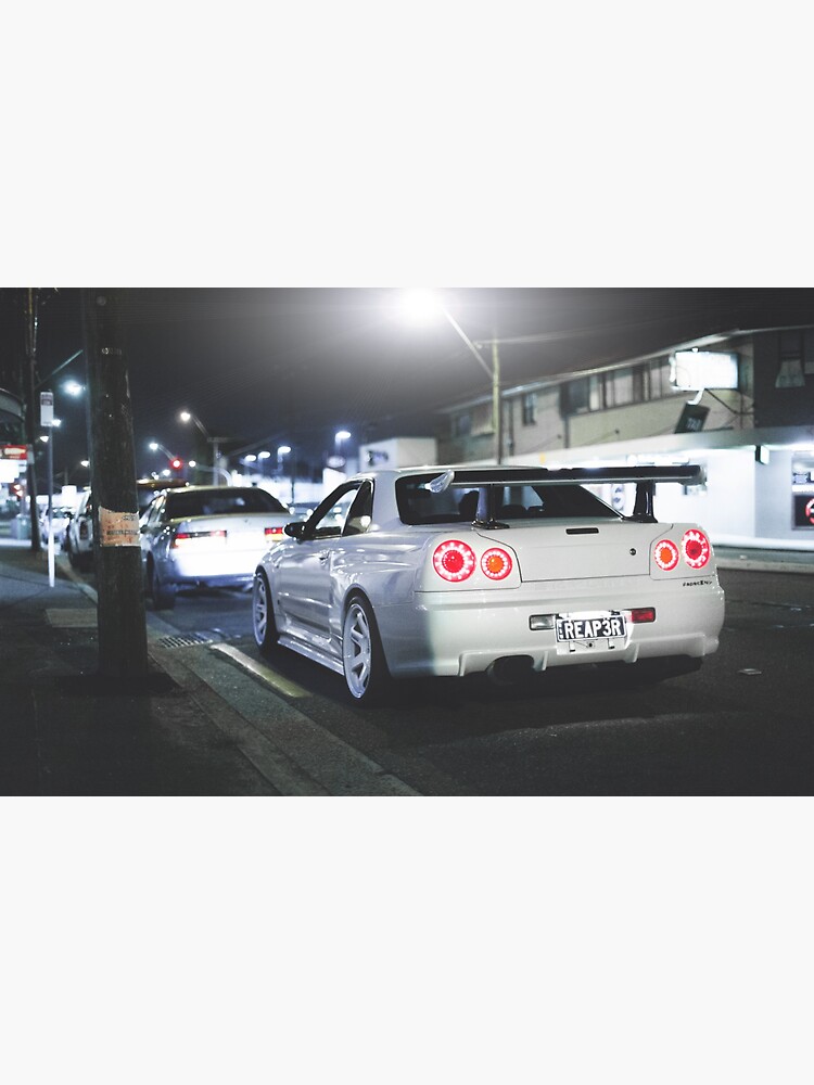 "Nissan GT-R R34 Skyline" Sticker for Sale by SkyzArt | Redbubble