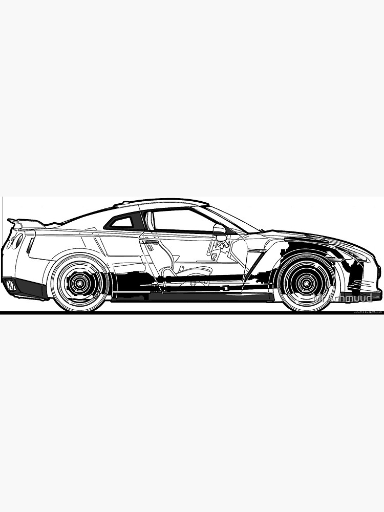 "Nissan GT-R R35 X-Ray" Sticker for Sale by MrAchmuud | Redbubble
