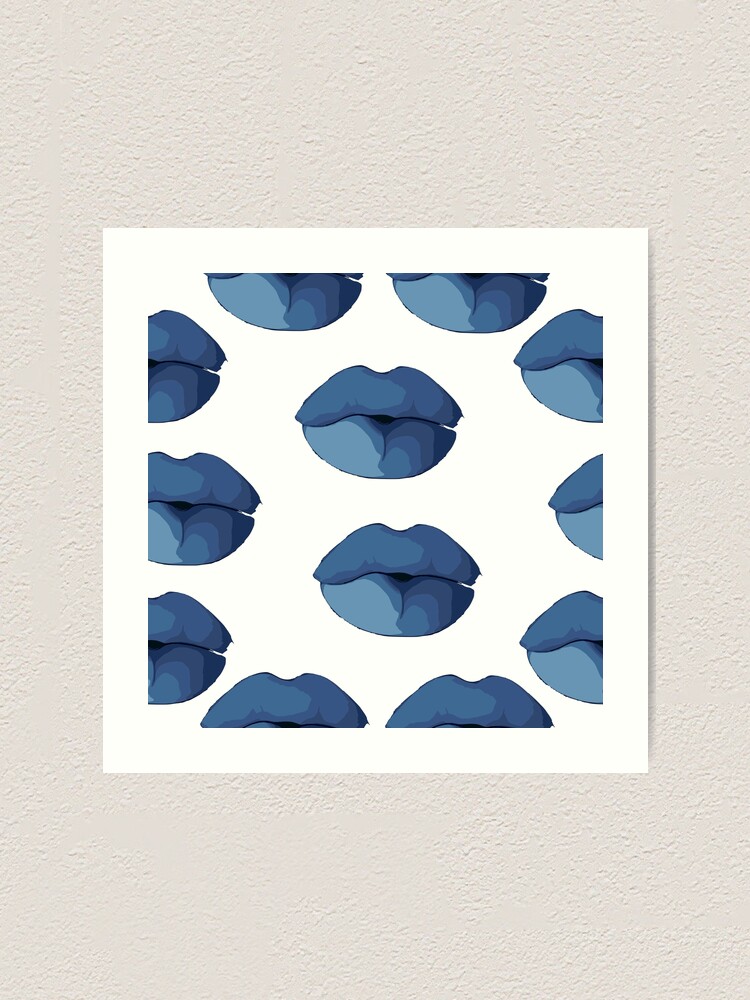 "Blue lips" Art Print for Sale by redgoch | Redbubble