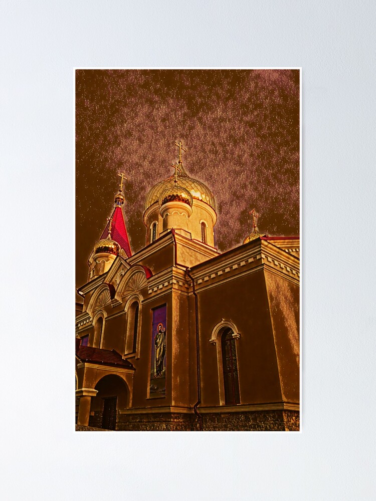 "Golden Orthodox Church" Poster by helenkaiy | Redbubble