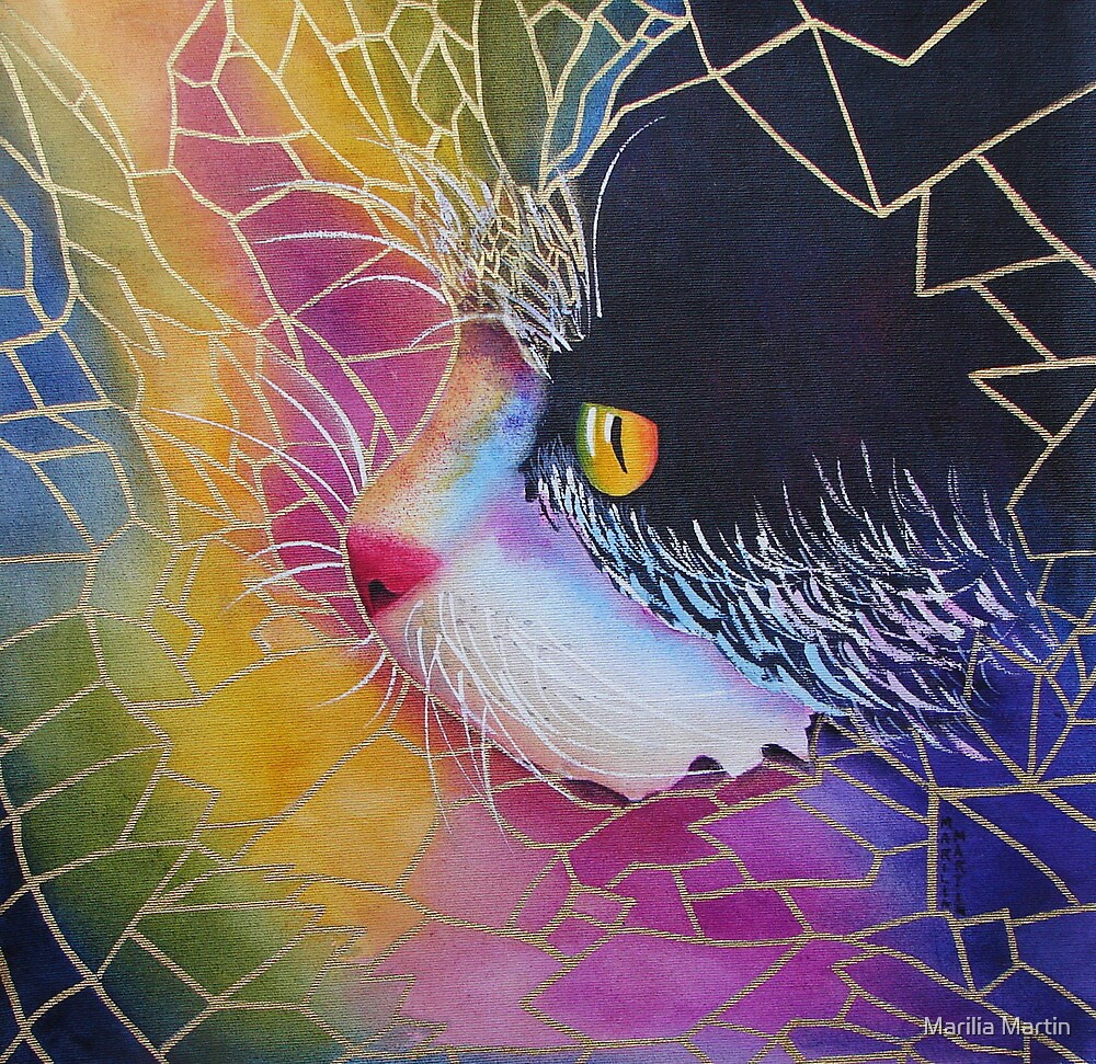"Indian cat" by Marilia Martin | Redbubble