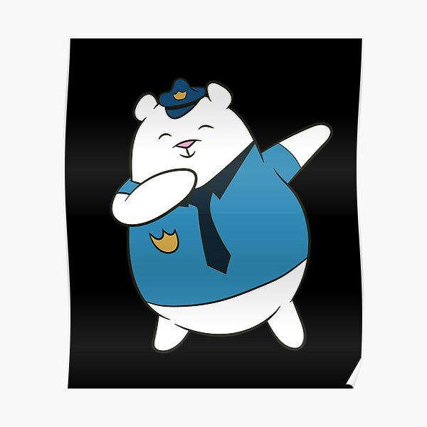 Poster « Officier de police - ours polaire, DAB, dabben, dabbing ...