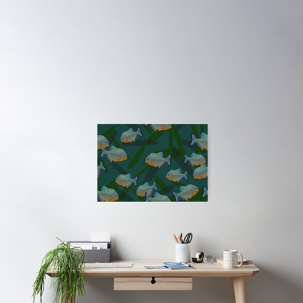 "Piranha Infested Waters" Poster for Sale by Stormslegacy | Redbubble