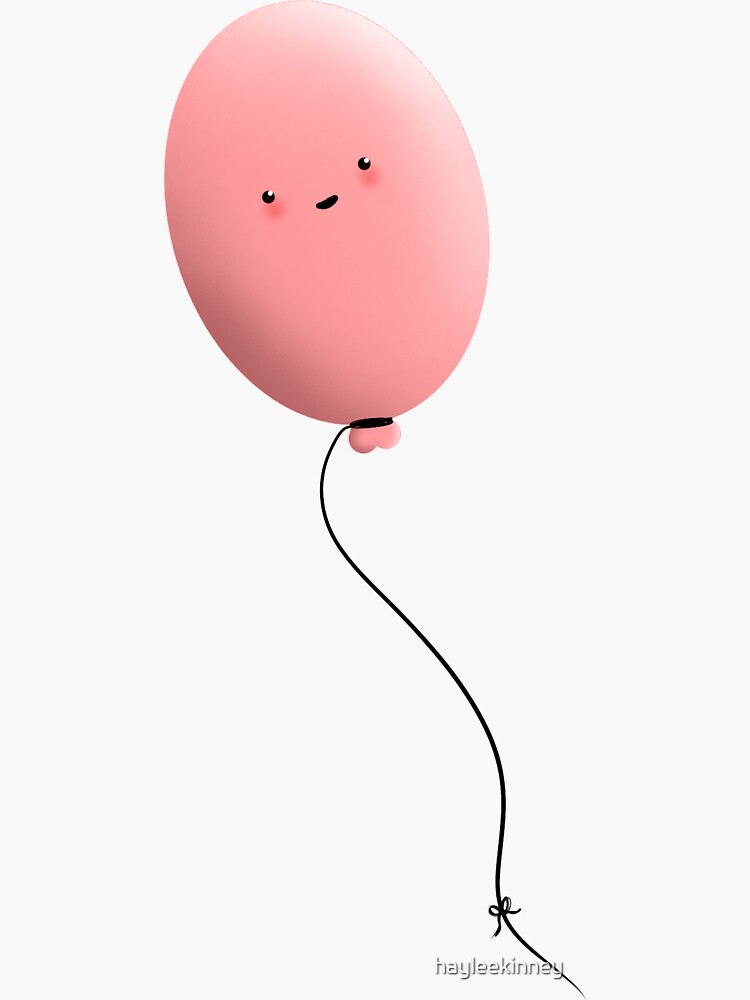 "Pink Balloon" Sticker by hayleekinney | Redbubble