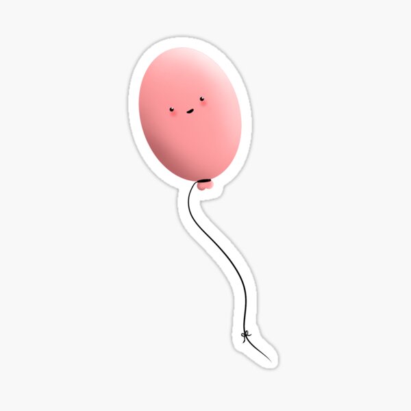 "Pink Balloon" Sticker by hayleekinney | Redbubble