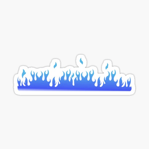 "Blue Flames" Sticker for Sale by leojj | Redbubble