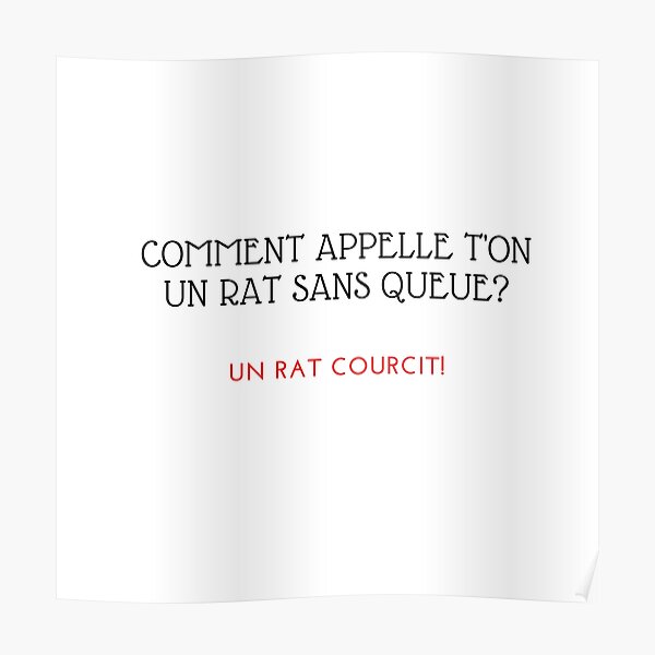 "Riddle of the rat" Poster for Sale by ZAMSHOP972 | Redbubble