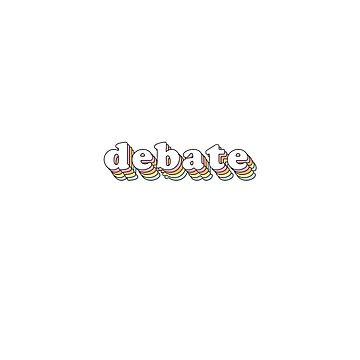 "groovy debate " Sticker for Sale by emilxr | Redbubble