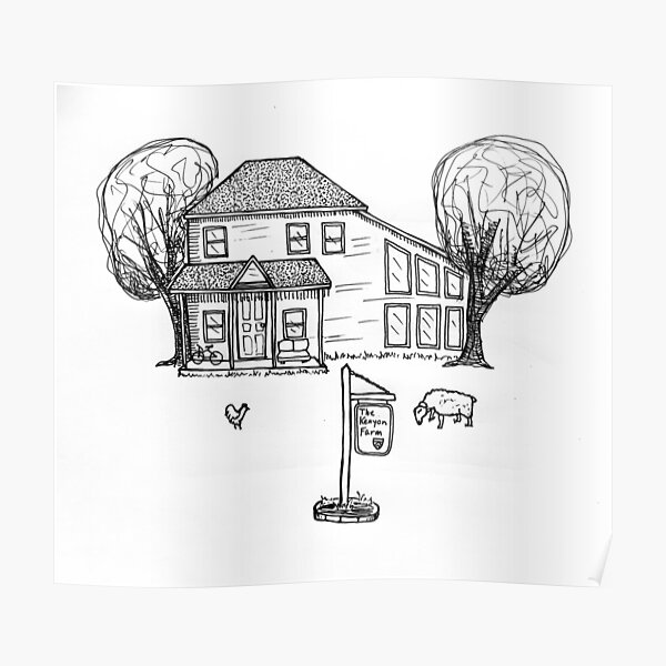 "Kenyon College Farm Sticker" Poster for Sale by kylie-milliken | Redbubble