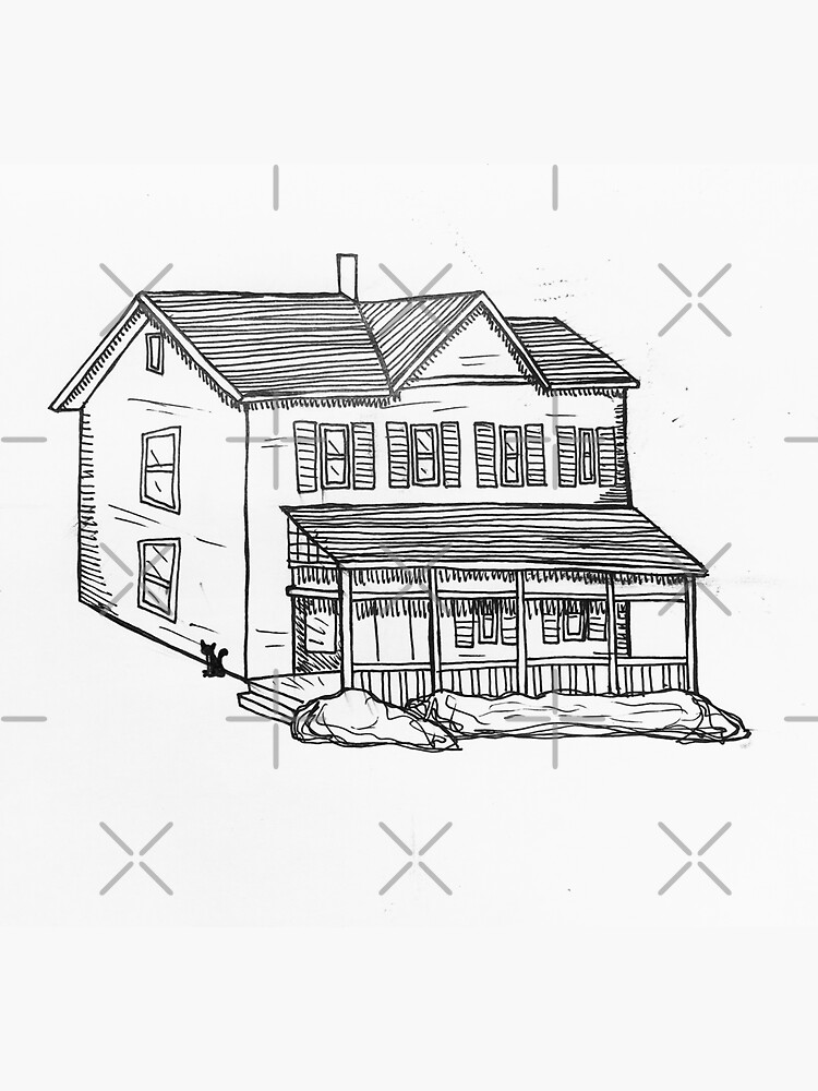 "Kenyon College Crozier Center Drawing" Sticker for Sale by kylie ...