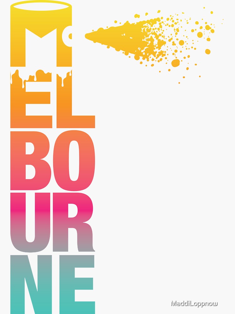 "Melbourne" Sticker for Sale by MaddiLoppnow | Redbubble