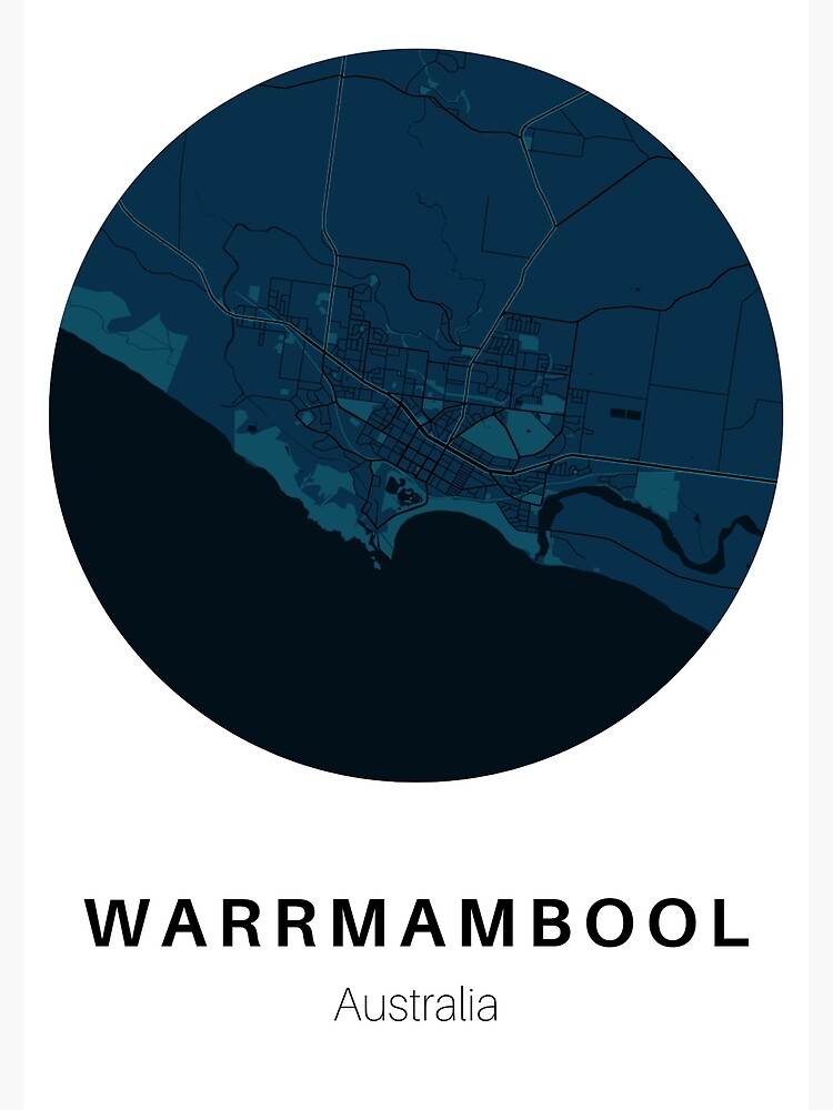 "Warrnambool, Victoria, Australia, Map Art." Photographic Print by ...