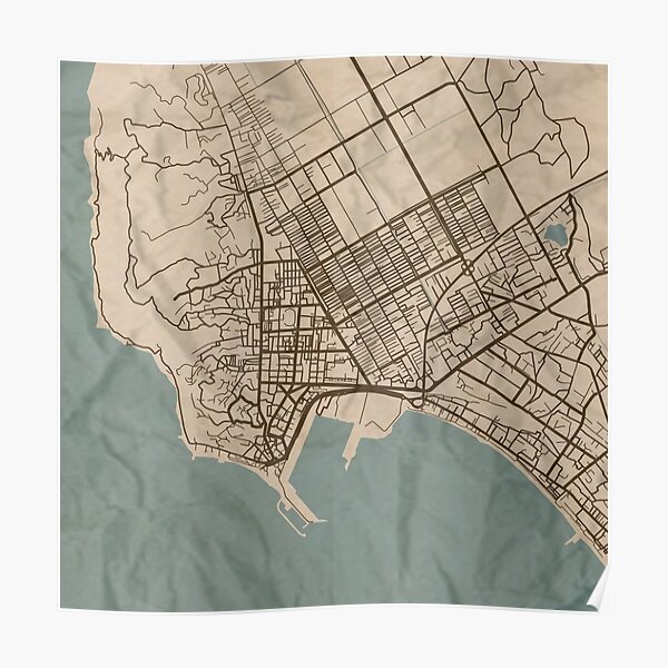 Home Décor Wall Décor Albania map poster city map print Durres map art ...