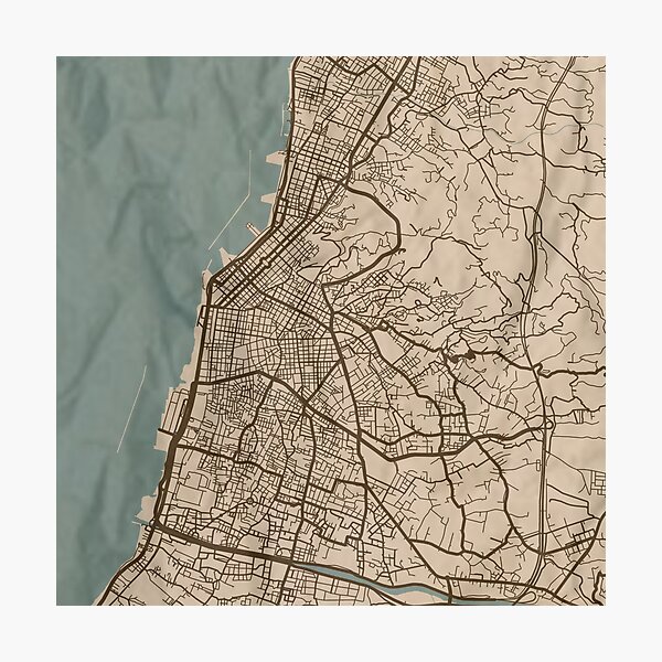 "Patras Sepia Map" Photographic Print for Sale by CPTVDesign | Redbubble