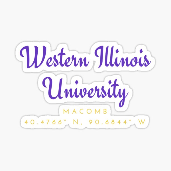 "Western Illinois" Sticker for Sale by arisovsic19 | Redbubble