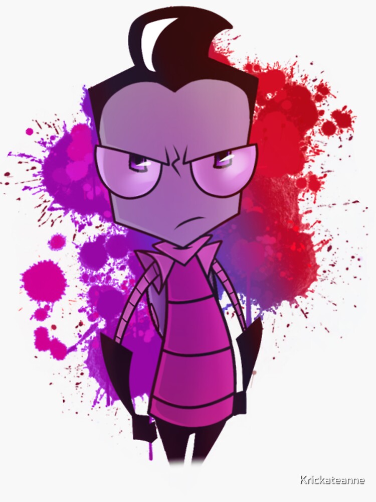 "Invader Zim" Sticker by Krickateanne | Redbubble