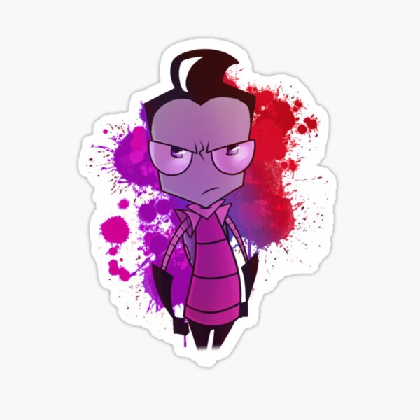 "Invader Zim" Sticker by Krickateanne | Redbubble