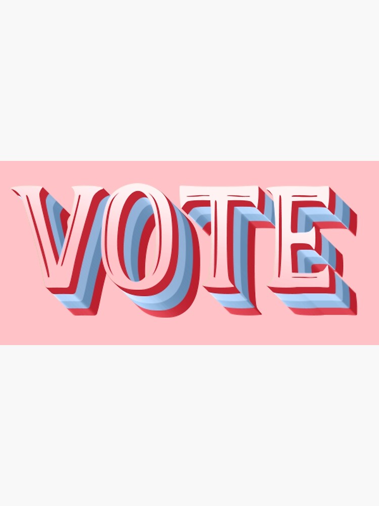 "Retro Pink Vote" Poster for Sale by stephensking | Redbubble