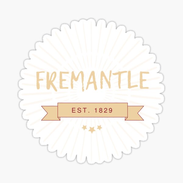 "FREMANTLE Est 1829 Western Australia" Sticker for Sale by Pinnypin ...