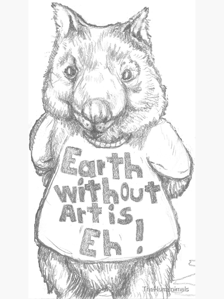 "Mr Wombat" Sticker by TheHumanimals | Redbubble